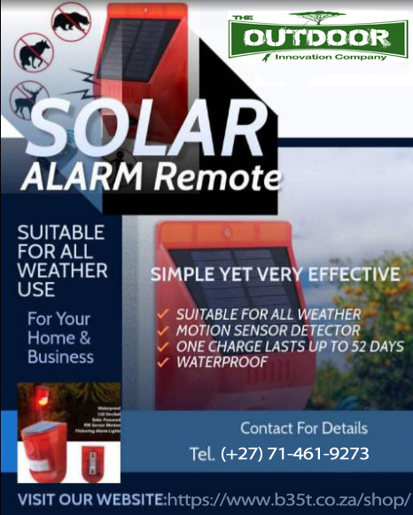 Solar powered alarm system – B35T