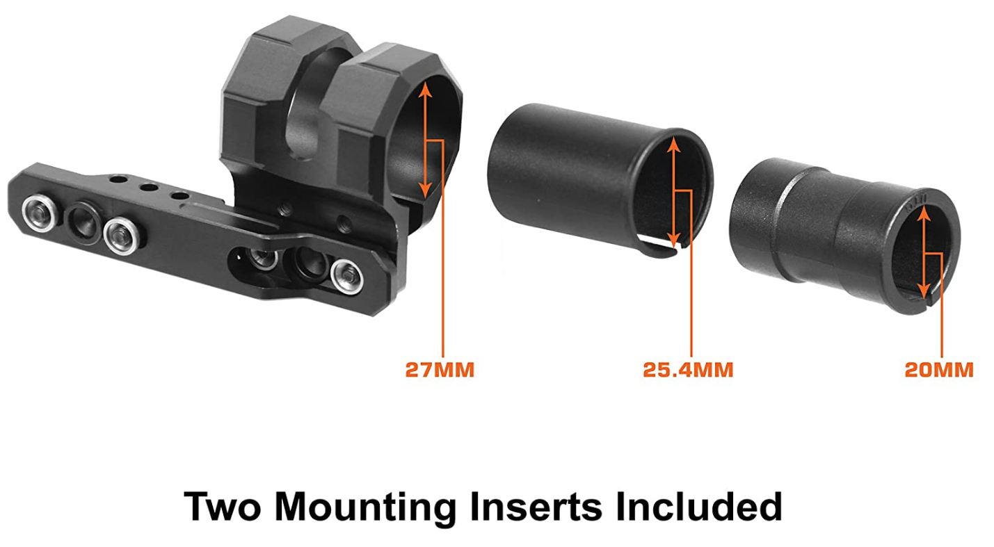 UTG Leapers RG-FL27KC Inc Offset Flashlight Ring Mount, Keymod, Matte ...