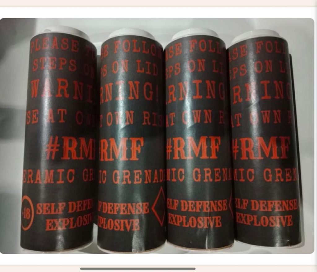 PAVA GRENADE (Single unit)(Pepper grenade with 5 second press button ...