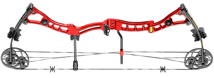 CNC RISER COMPOUND BOW 30-70Lbs RED (EKCO-39R AXIS 2.0) – B35T