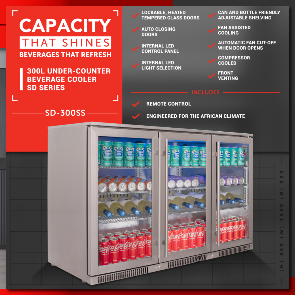 SnoMaster SD-300SS. 300L SUB-ZERO UNDER COUNTER BEVERAGE COOLER ...
