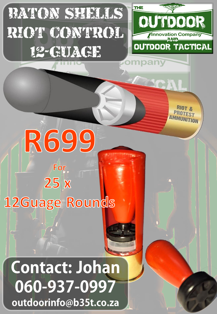 BATON Shell Riot Control 12-Gauge Rounds – B35T